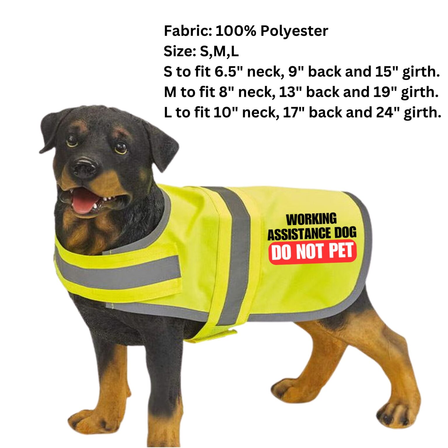 Assistance Dog Vest UK – Reflective Hi-Vis, Adjustable, Do Not Pet | ADR